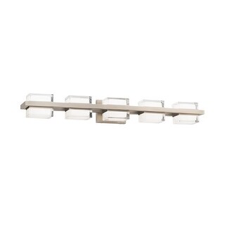 WAC Lighting WS-77436-40 Interlok 5 Light 36" Wide LED Vanity Light - - Bed Bath & Beyond - 40694131